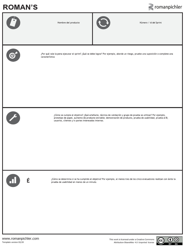Plantilla de Objetivo de Sprint | PDF