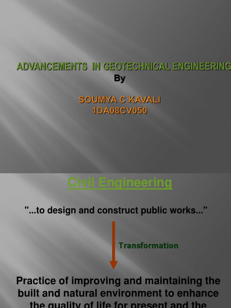 of Advances in Geotechnology | PDF | Soil | Geotechnical Engineering