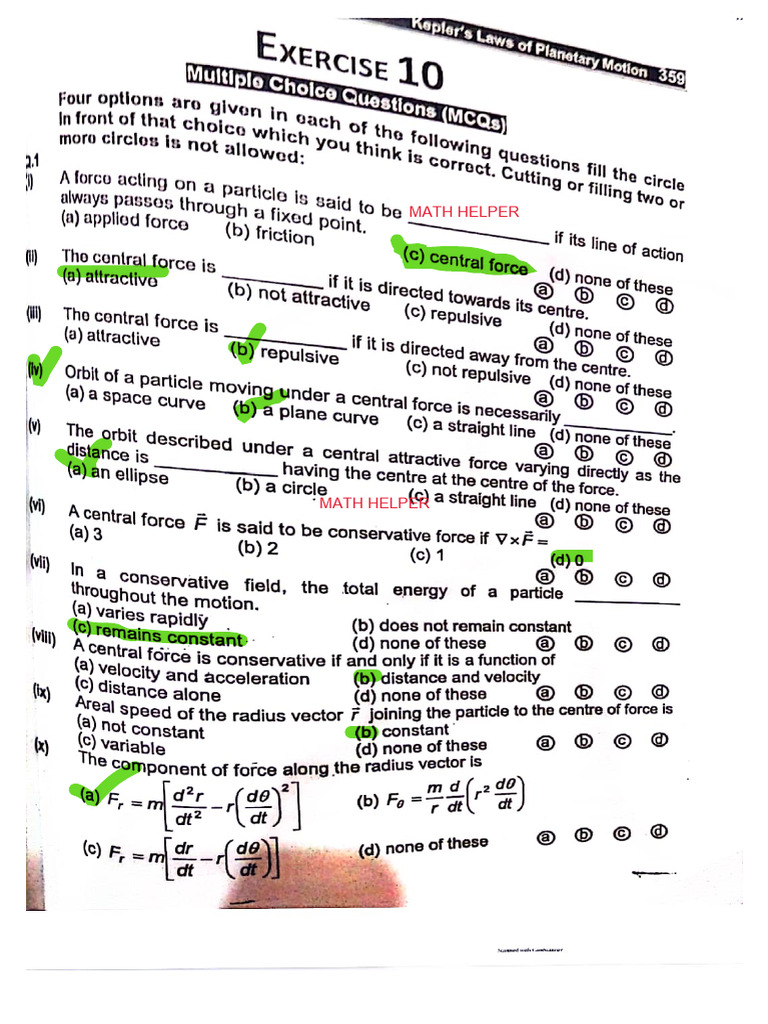 MTH404 Mcqs File 2 Solve by Math Helper-1 | PDF