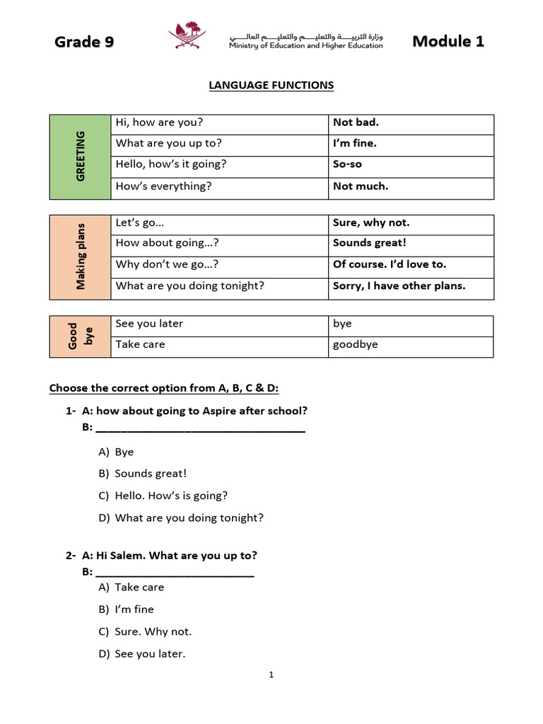 G9_-_MODULE_1 | PDF | Linguistics