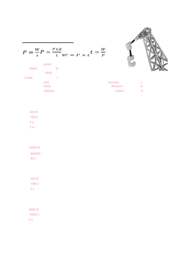 Power Calculation Problem Set | PDF