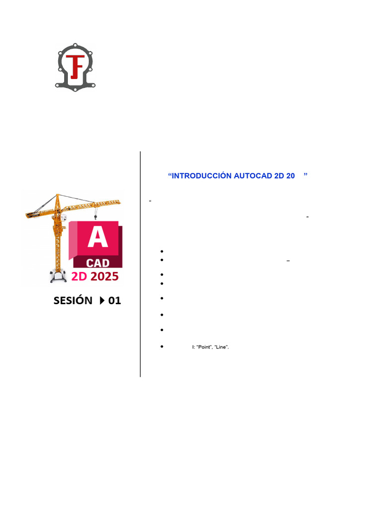 Sesion 01 - Manual Autocad 2d 2025 | PDF | Cad automático