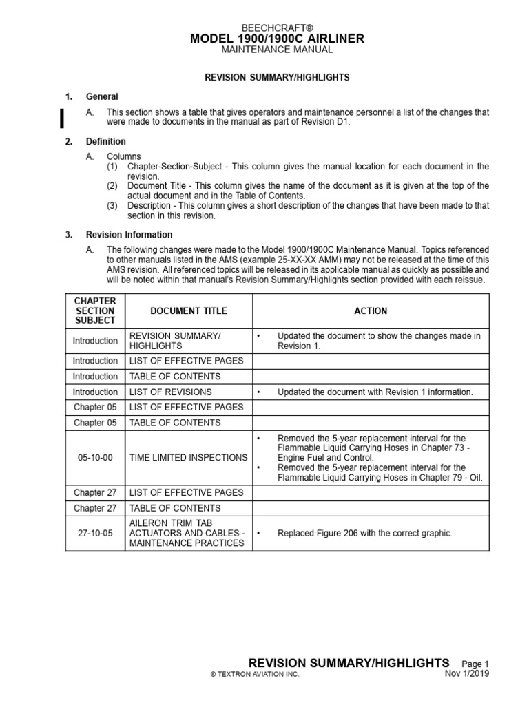 Maintainance Manual 1900c-12 | PDF
