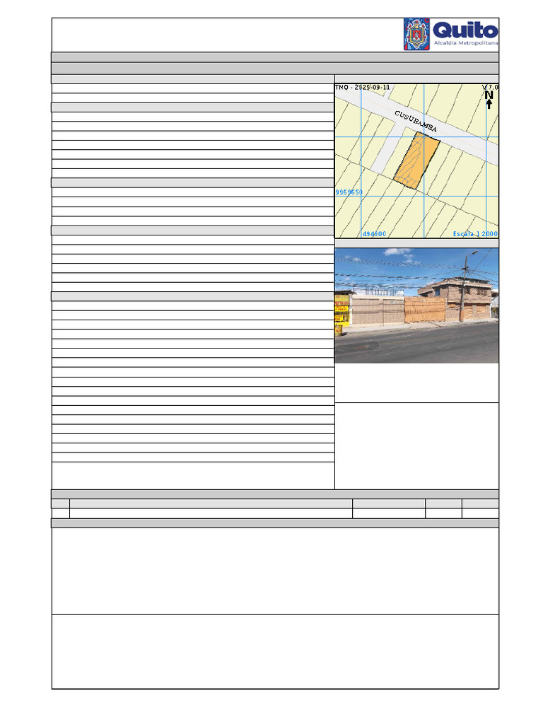 Cédula Catastral Quito: Detalles Predio | PDF | Propiedad