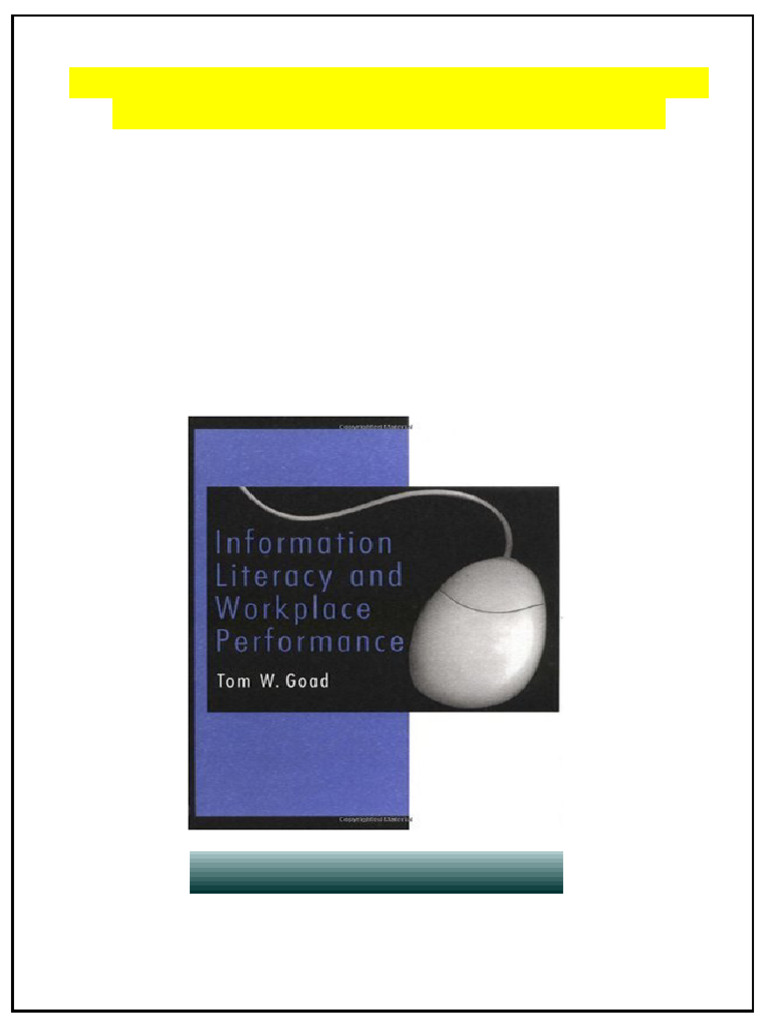 Information Literacy and Workplace Performance 1st Edition Edition Tom ...