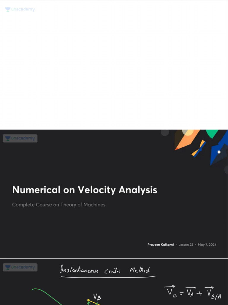Numerical On Velocity Analysis With Anno | PDF