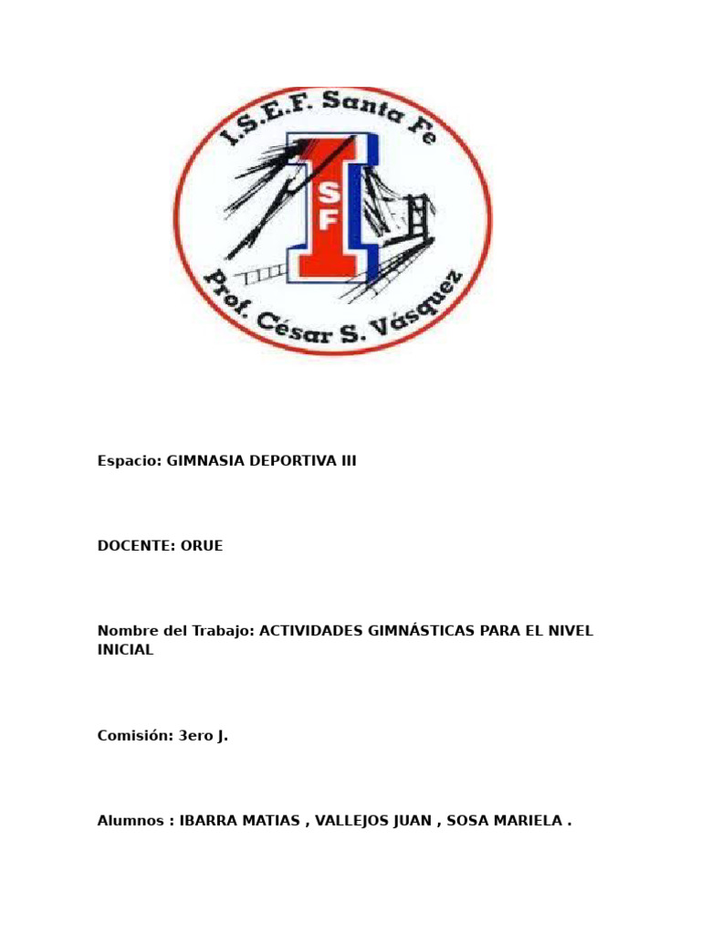 Trabajo Gim Deportiva | PDF