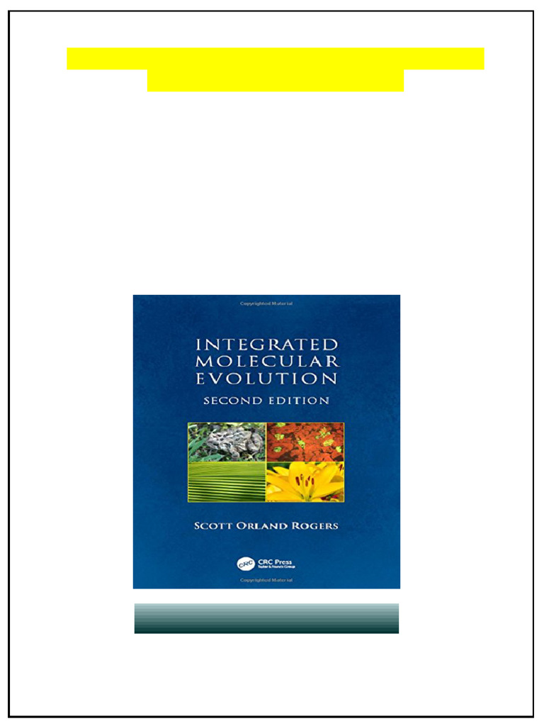Integrated Molecular Evolution 2nd Edition Scott Orland Rogers No Waiting Time | PDF ...