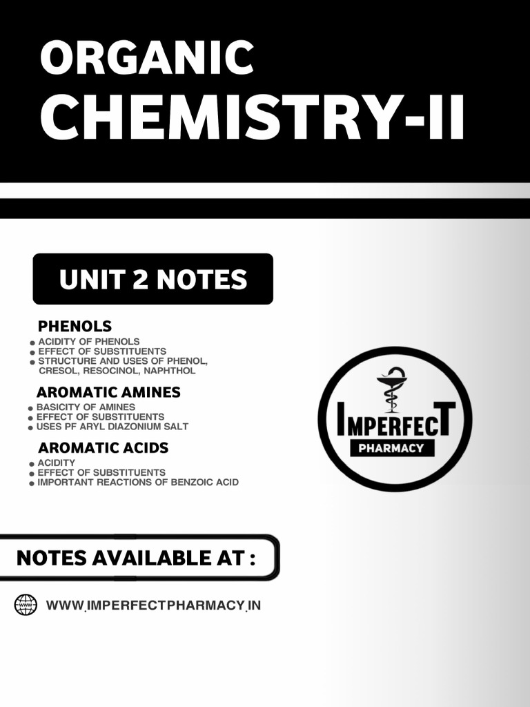 UNIT 2 Pharmaceutical Organic Chemistry II Imperfect Pharmacy | PDF