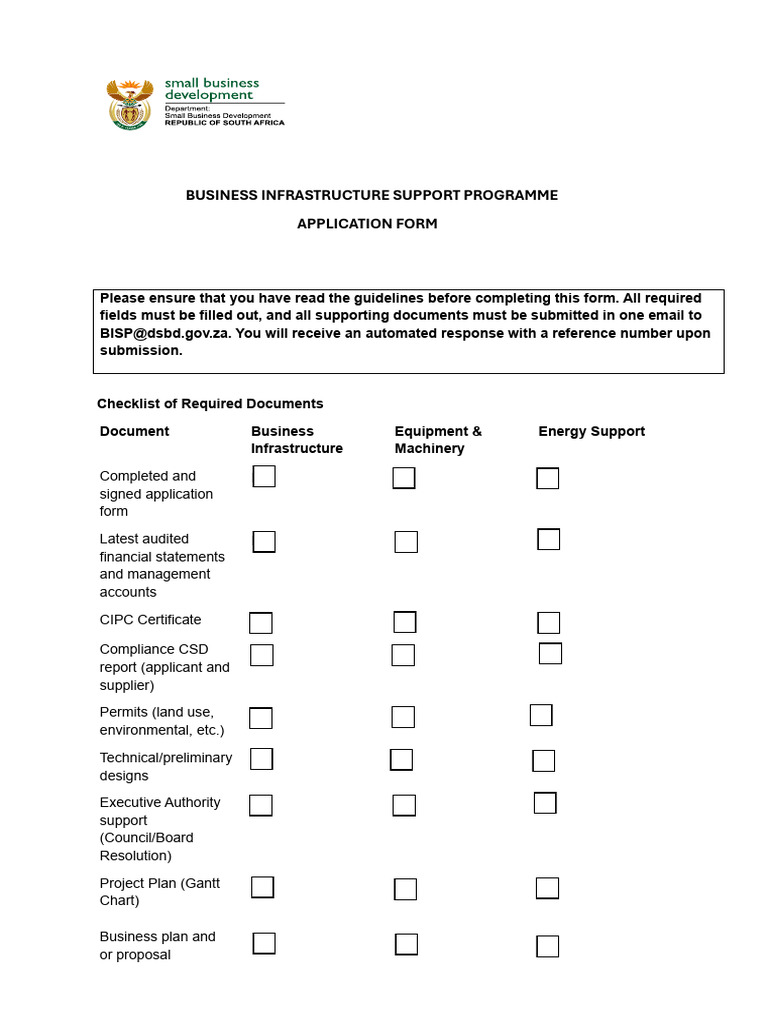 BISP Application Form Final Draft | PDF | Business
