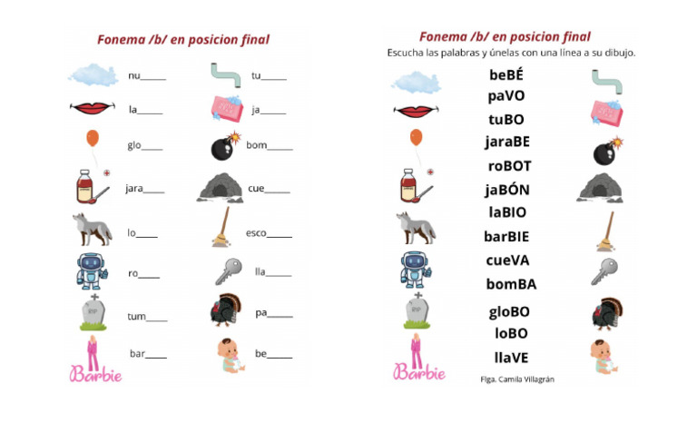 Fonema B en Posición Final | PDF
