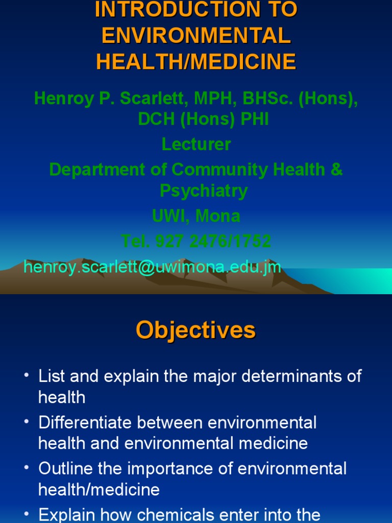 Introduction to Environmental Health | PDF | Environmental Health ...