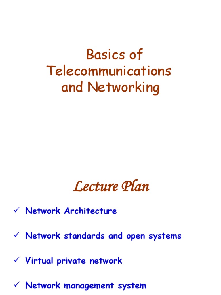 Basics of Telecommunications and Networking | Download Free PDF ...