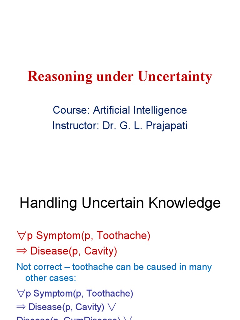 Reasoning Under Uncertainty in AI | PDF