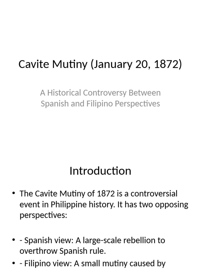 Cavite - Mutiny - 1872 (A PowerPoint Presentation) | PDF