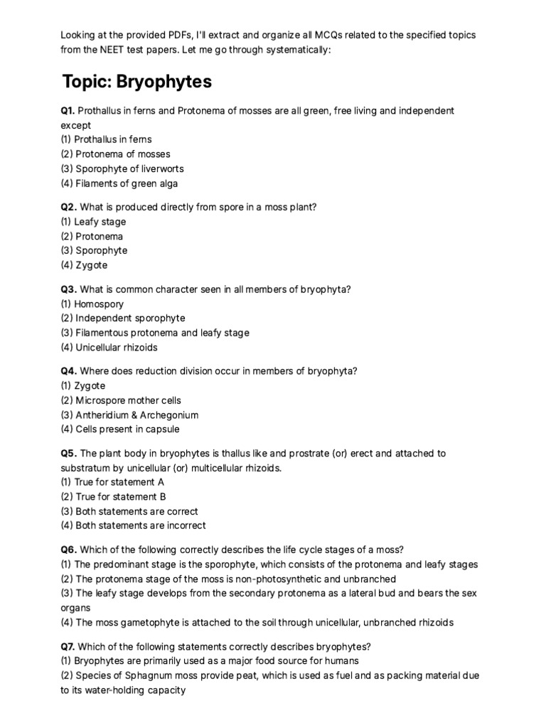 (MCQs, All Questions, Answers at the End)_System I_removed | PDF | Leaf ...