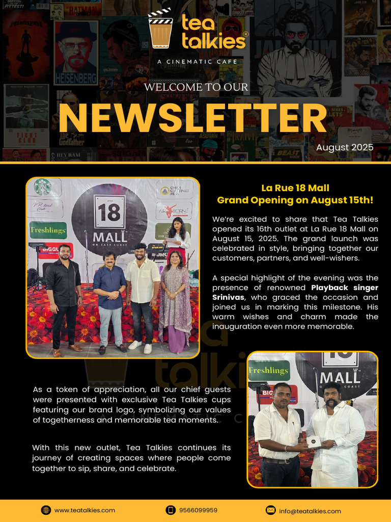 Tea Talkies Newsletter - August 2025 | PDF