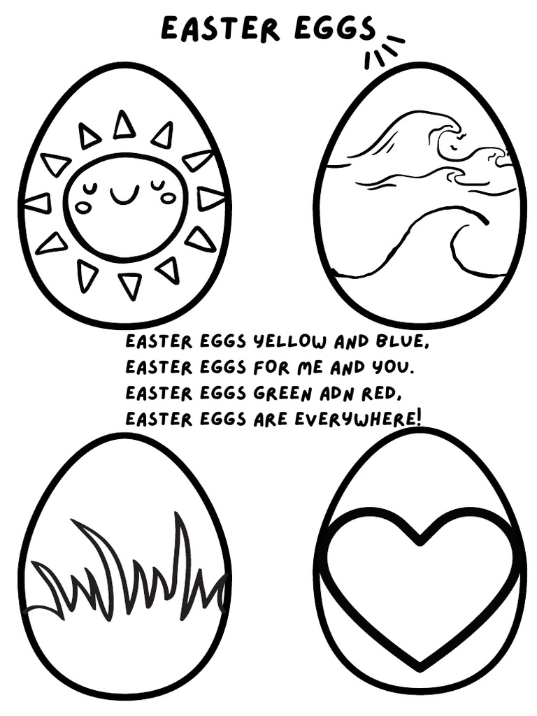 Draw Your Own Easter Egg Coloring Page | PDF