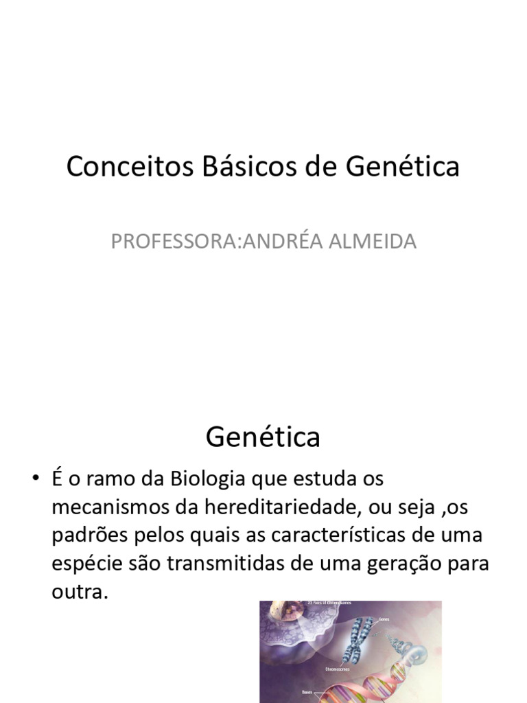 CONCEITOS BÁSICOS DE GENÉTICA 2025-9º ANO | PDF | Genótipo | Dominância (genética)