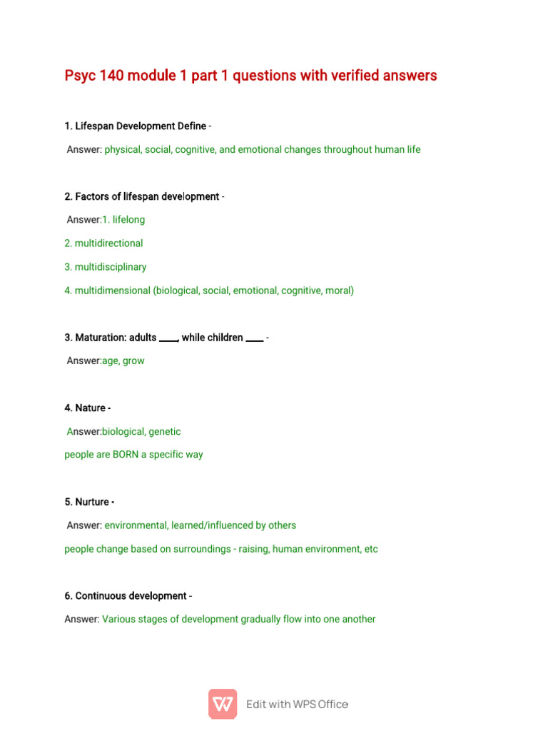 Lifespan Development Concepts and Theories | PDF | Classical ...