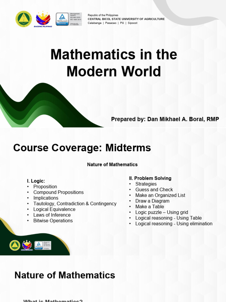 GEC 2 Nature of Mathematics | PDF | Mathematics | Logic