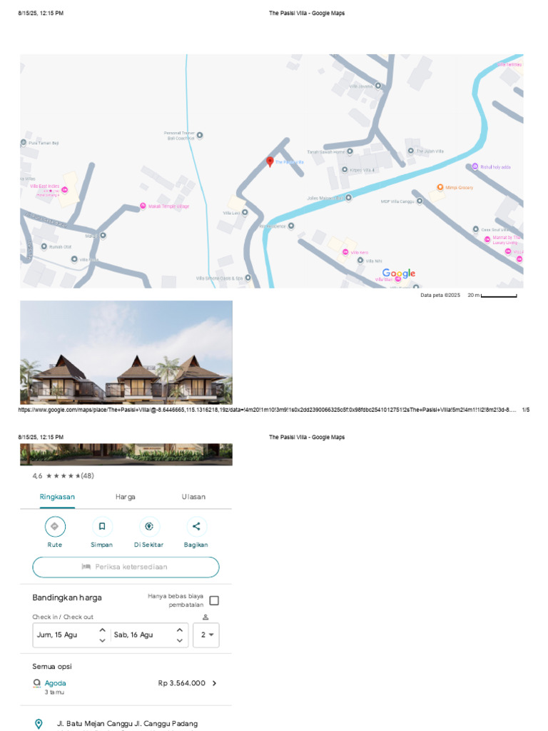 The Pasisi Villa - Google Maps | PDF