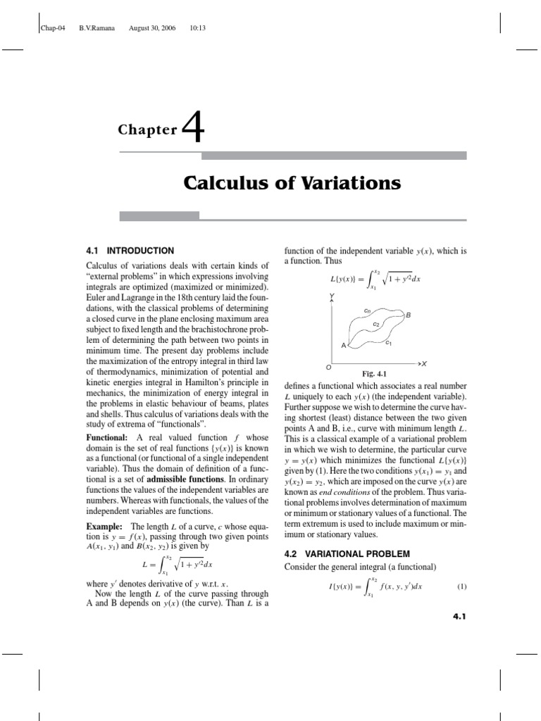 Calculus of Variations | PDF | Calculus Of Variations | Maxima And Minima