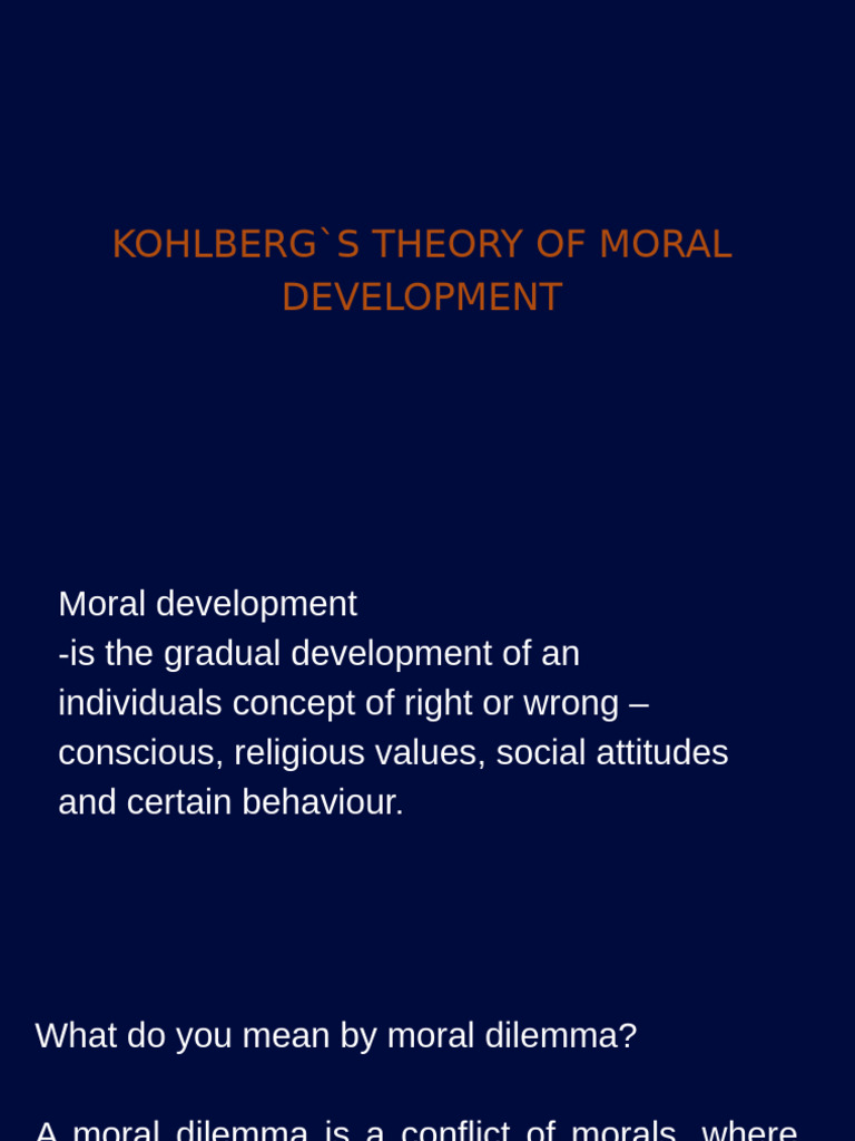 Kohlberg's Theory of Moral Development | PDF | Morality | Liberal Arts ...