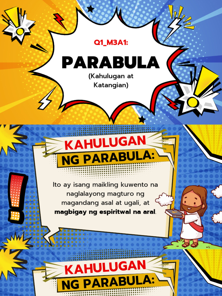 M3A1 (Kahulugan at Katangian NG Parabula) | PDF