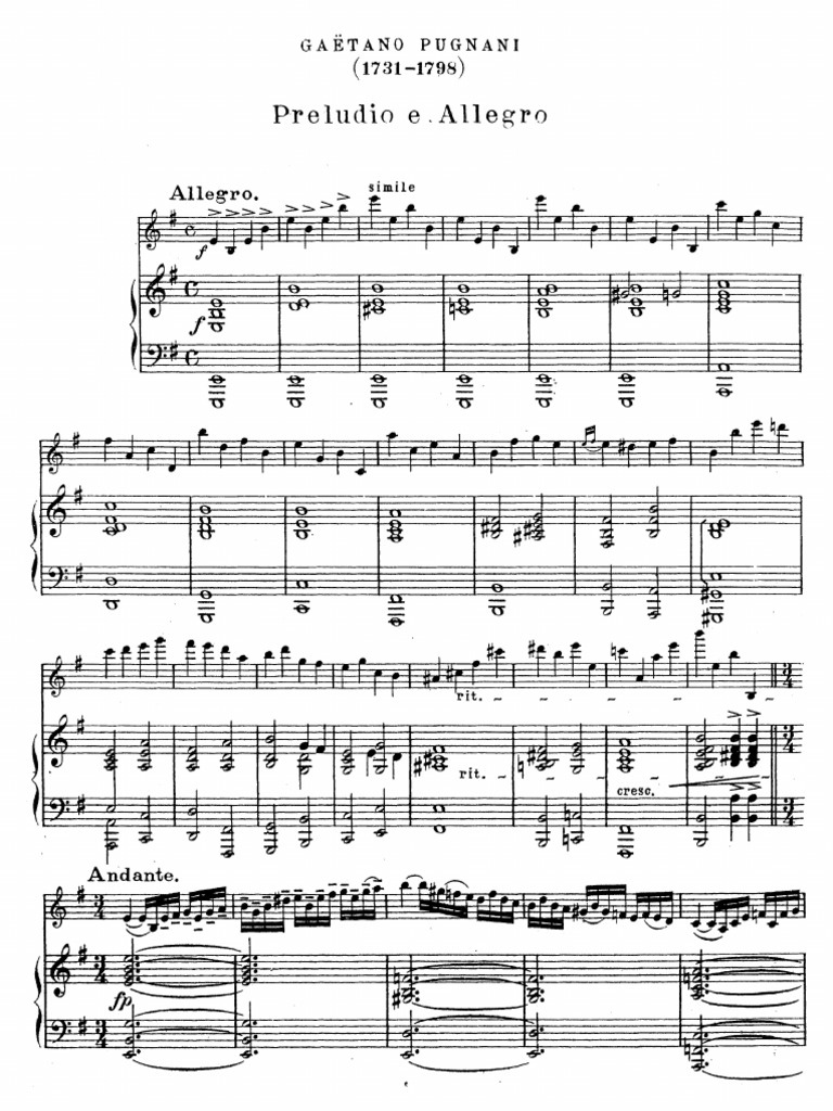 19 Praeludium and Allegro Piano Part | PDF