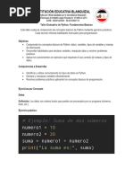 100 Ejercicios Python Completos | PDF | Python (lenguaje de programación) | Raíz cuadrada