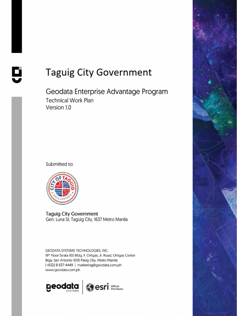 Taguig City GSAP Technical Work Plan - 06192025 | PDF