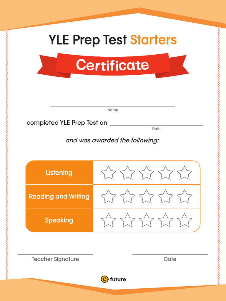 YLE Prep Test Starters Certificate | PDF