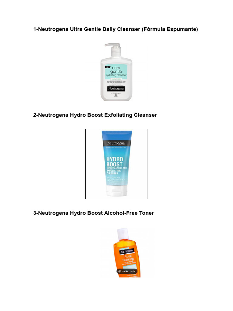 Neutrogena Skincare Product Lineup | PDF