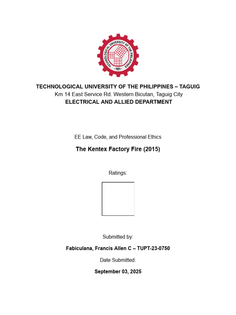 The Kentex Factory Fire (2015) | PDF | Fire Safety | Safety