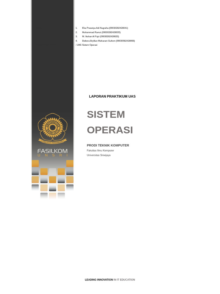 Laporan Praktikum KELOMPOK3 SISTEM OPERASI | PDF