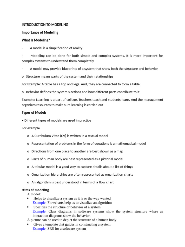 Introduction to Modeling and UML | PDF | Class (Computer Programming ...