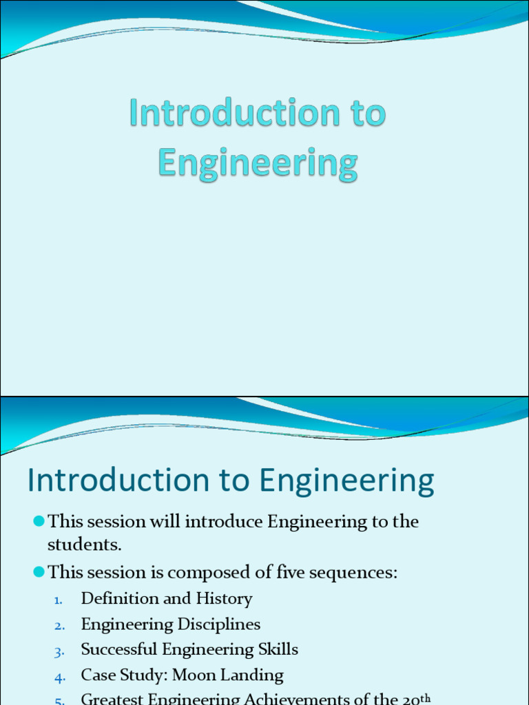 Lect 1. Intro To Engineering | PDF | Engineering | Engineer