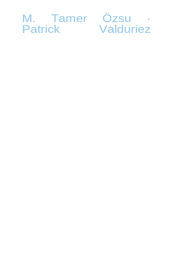 M. Tamer Özsu, Patrick Valduriez - Principles of Distributed Database Systems (2020, Springer ...