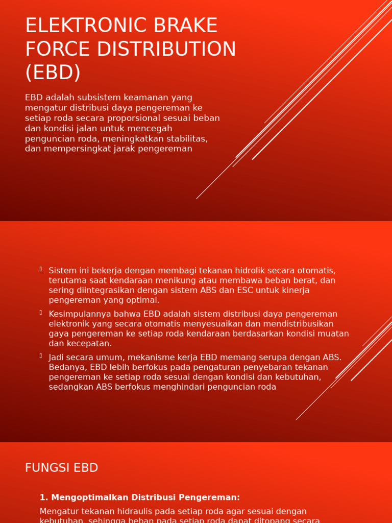 Slide Elektronic Brake Force Distribution (EBD) Tumbur Simbolon | PDF