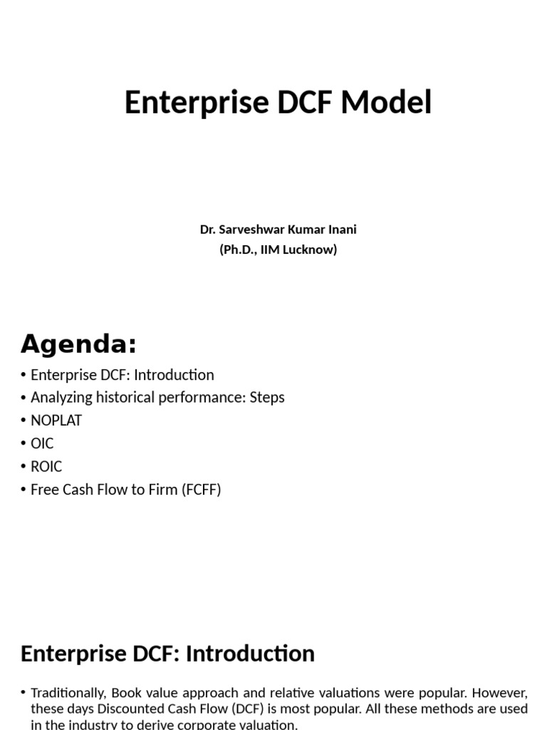 Understanding NOPLAT in DCF Analysis | PDF | Discounted Cash Flow ...