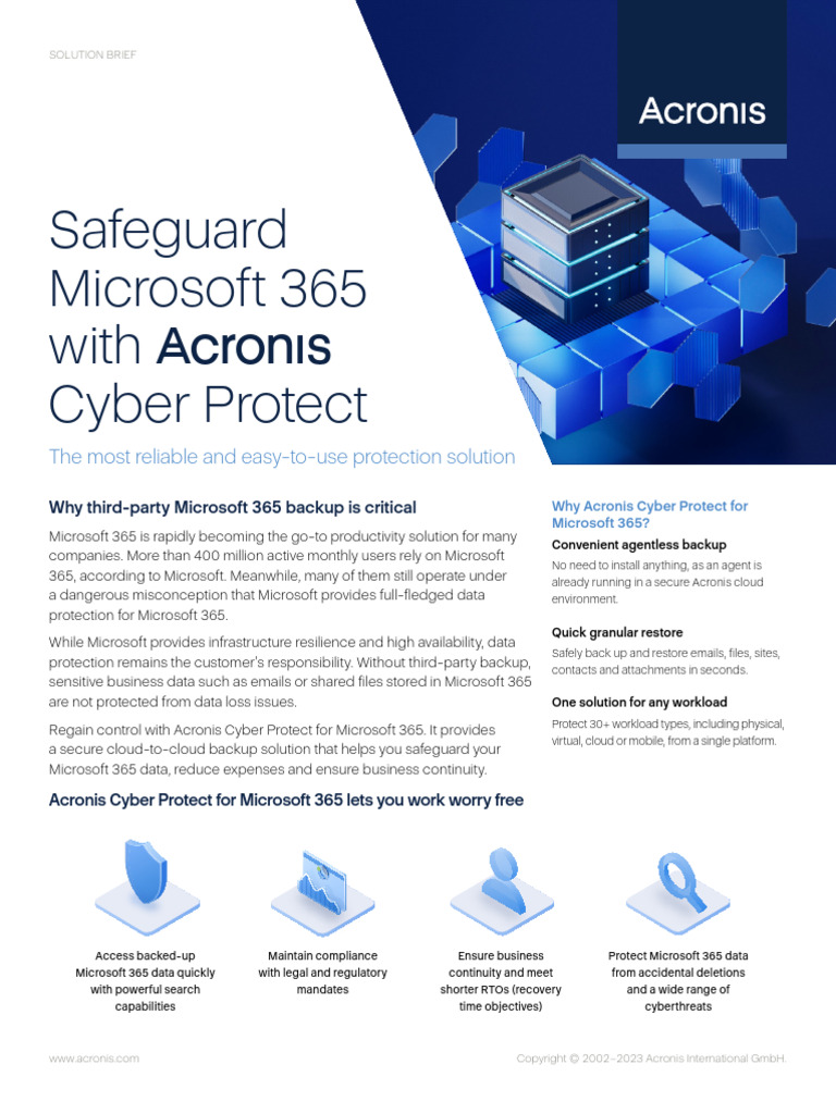Acronis CCB Microsoft 365 | PDF | Cloud Computing | Backup