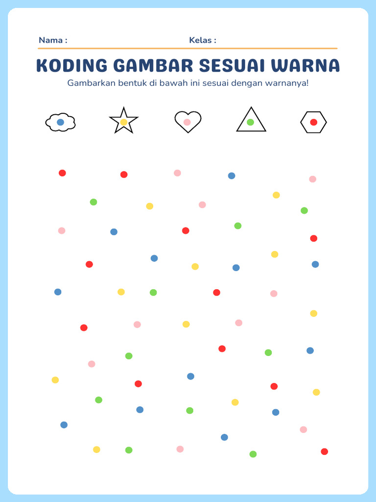 Koding Membuat Gambar Sesuai Warna Lembar Kerja Seni Rupa Warna Warni Ilustratif | PDF