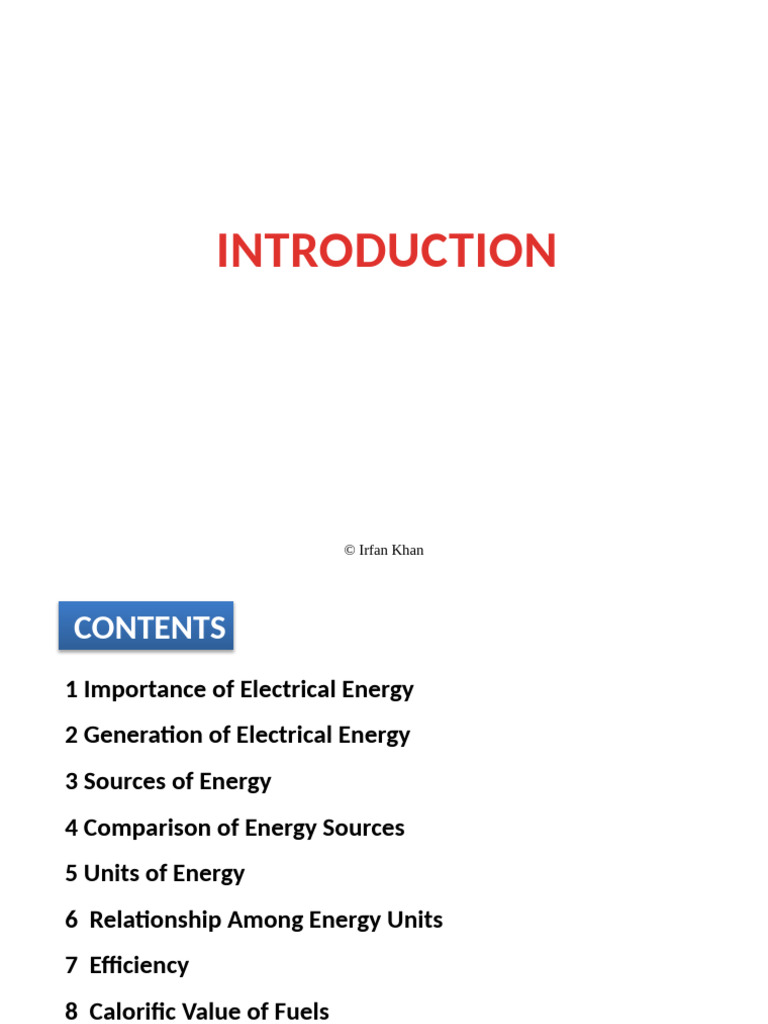 1 Introduction Power System | PDF | Fuels | Electricity Generation