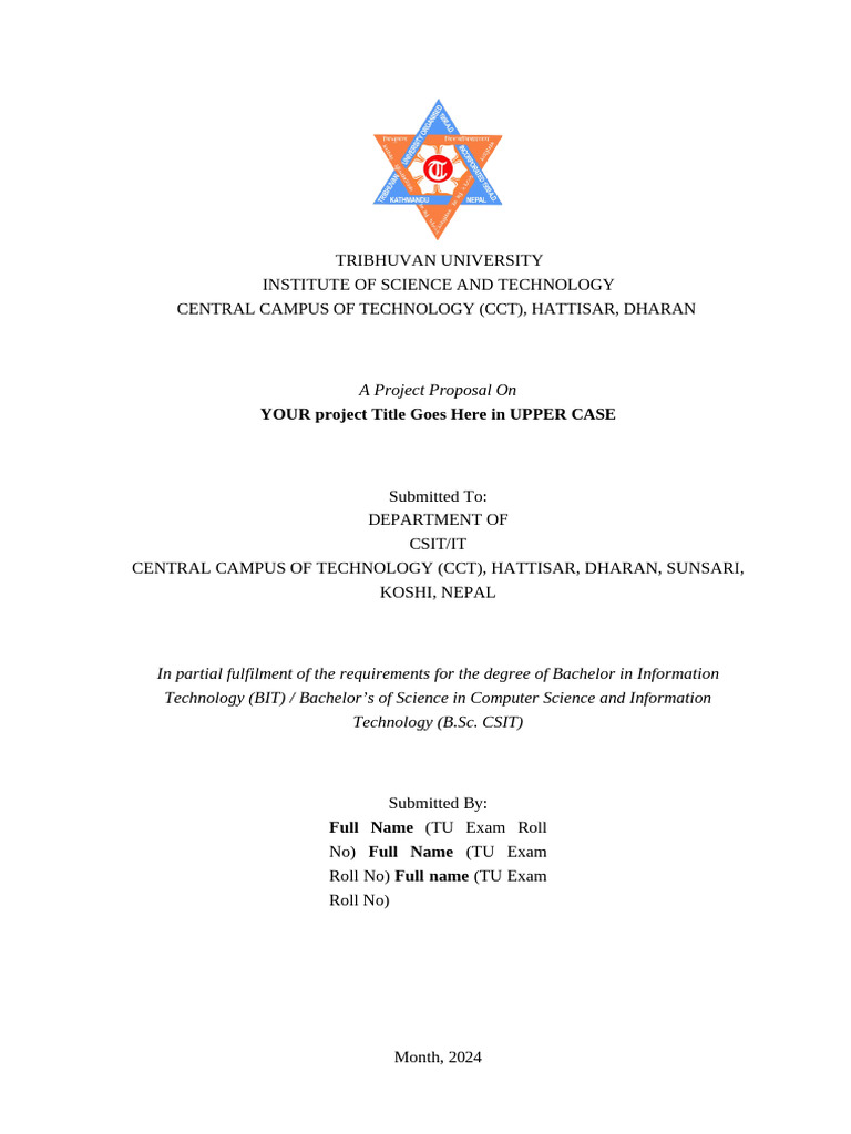 Project Proposal Format For B SC CSIT and BIT TU IOST | PDF | Feasibility Study | Computing