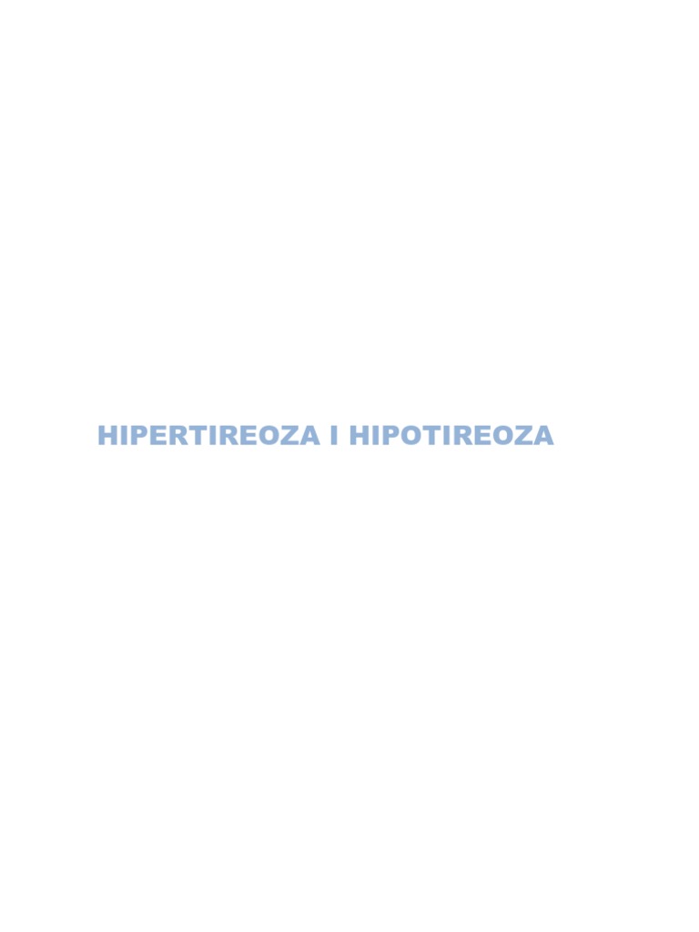 Hiper IHipotireoza | PDF