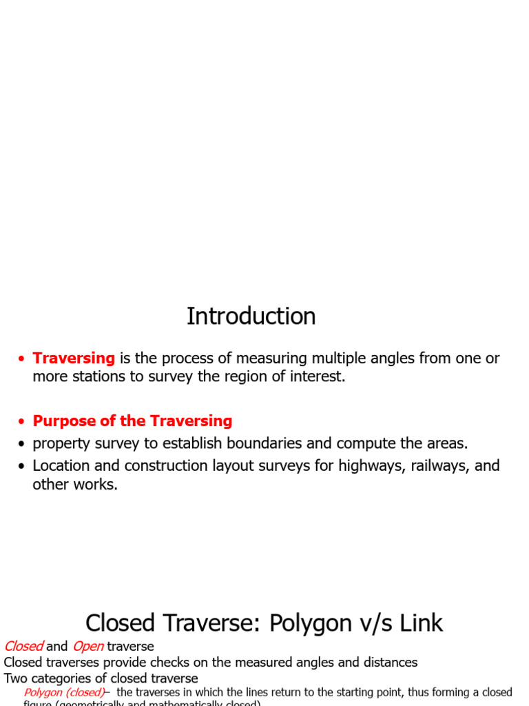 4.traversing, Traverse Computattion | PDF | Angle | Azimuth