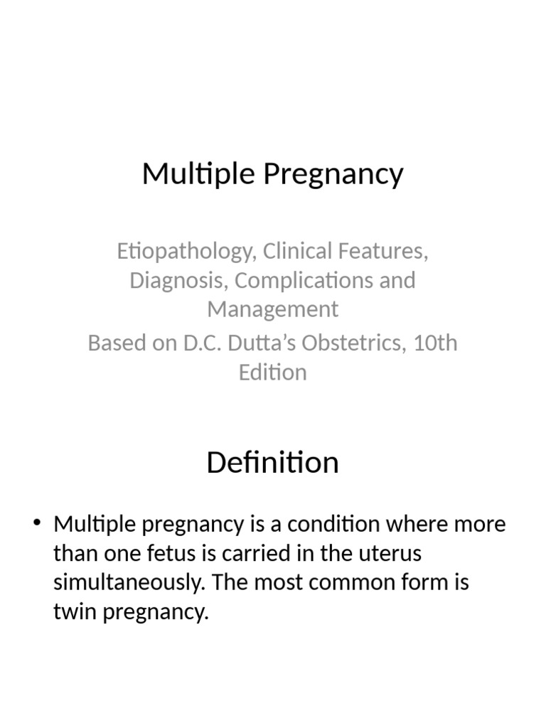 Managing Multiple Pregnancy Risks and Care | PDF