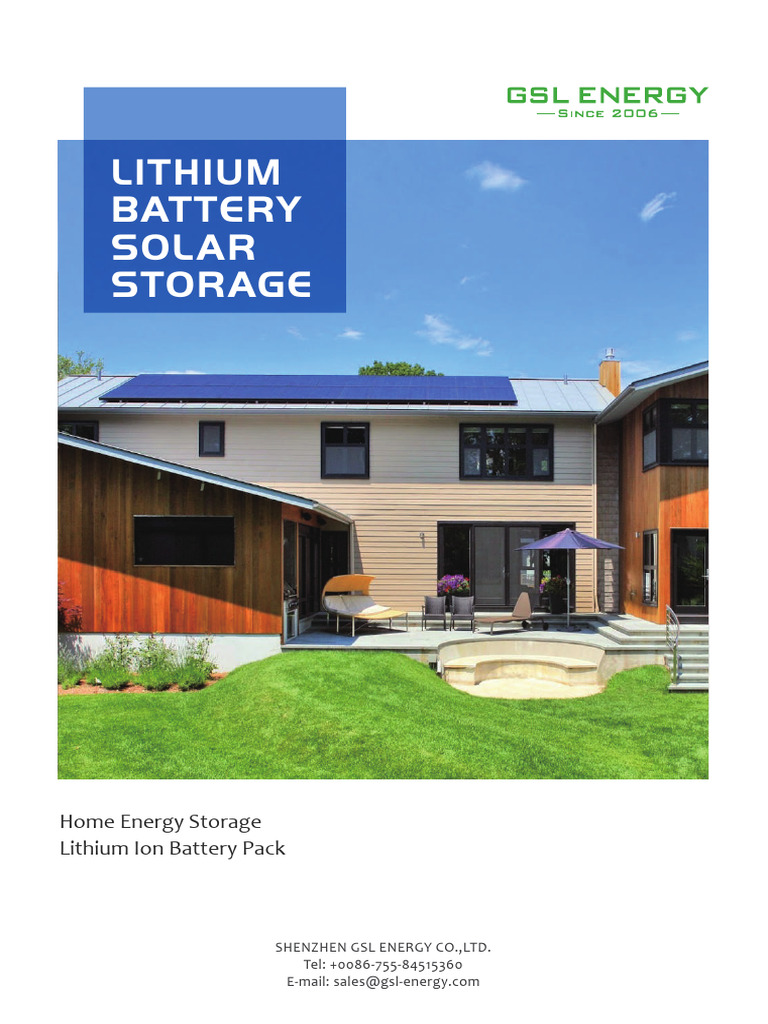 GSL-EnERGY - 48100-48800 Lifepo4 Battery System From CATL | PDF ...
