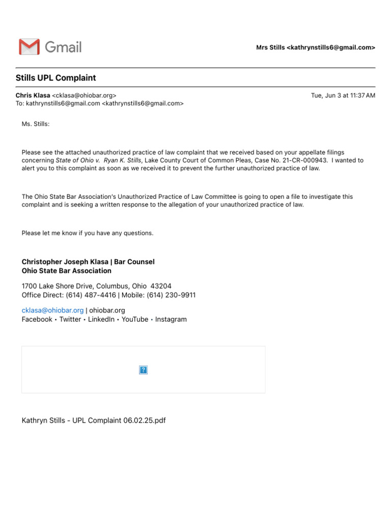 Stills UPL Complaint | PDF